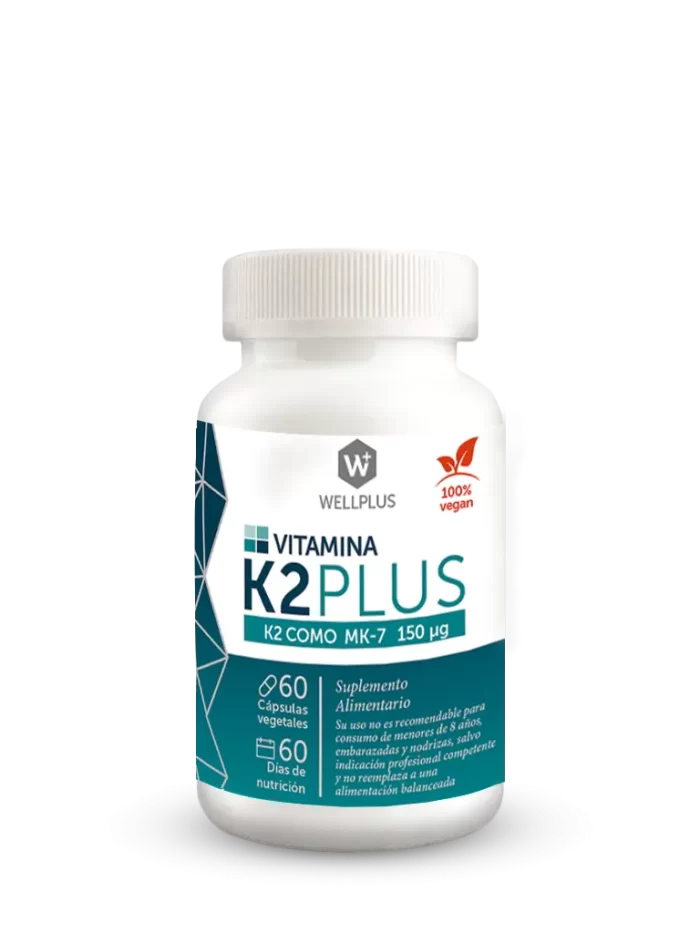 Vitamina K2 Plus 60 cápsulas - Wellplus