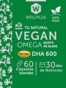 Vegan Omega 600 DHA-600 60 Cápsulas - Wellplus